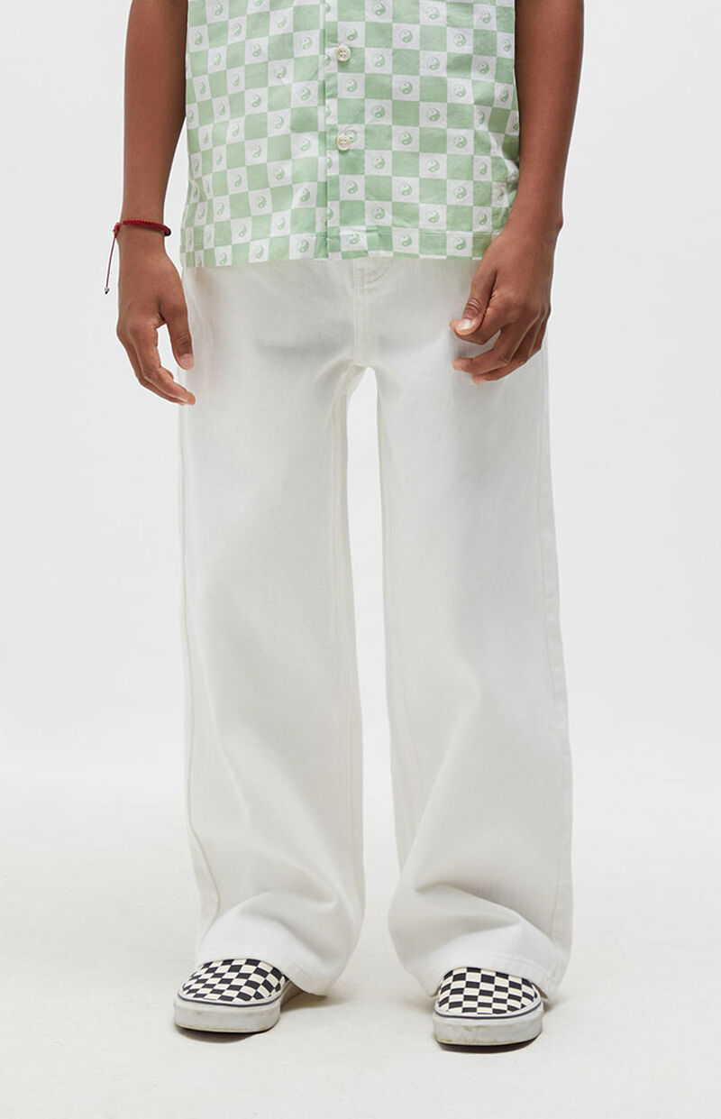 Pacsun Kids White Baggy Jeans | Pacsun