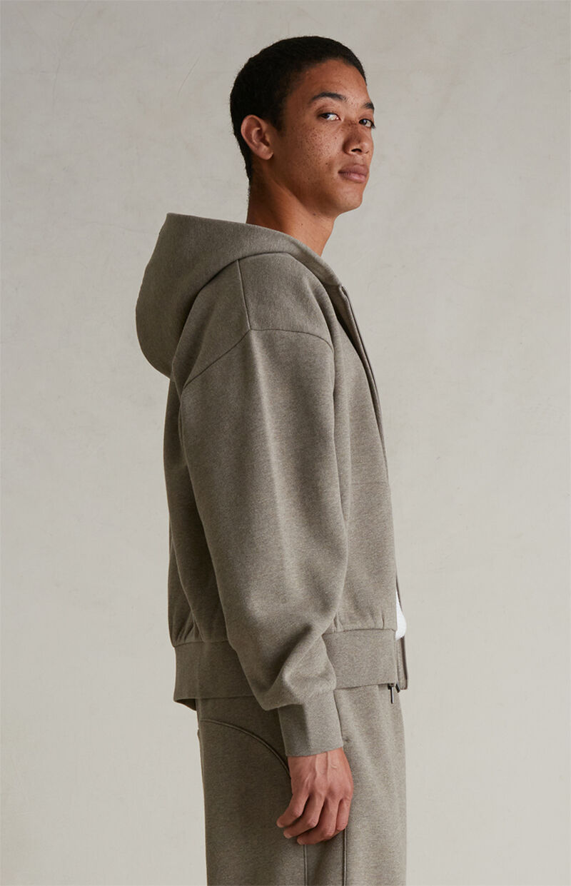 Fear of God ESSENTIALS Homestead Heather Classic Fleece Zip Up Hoodie ...