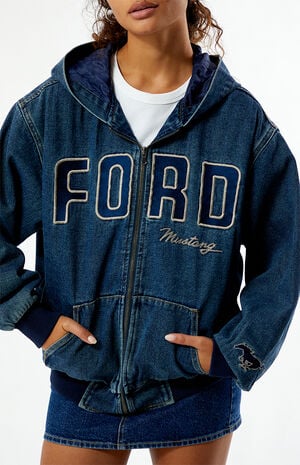 FORD Mustang Denim Workwear Hooded Jacket | PacSun
