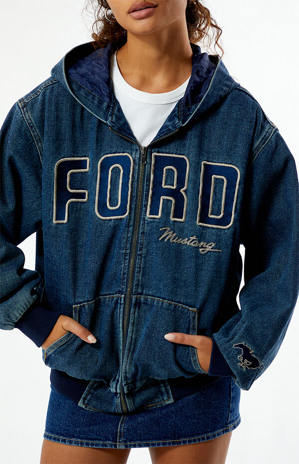 FORD Mustang Denim Workwear Hooded Jacket | PacSun