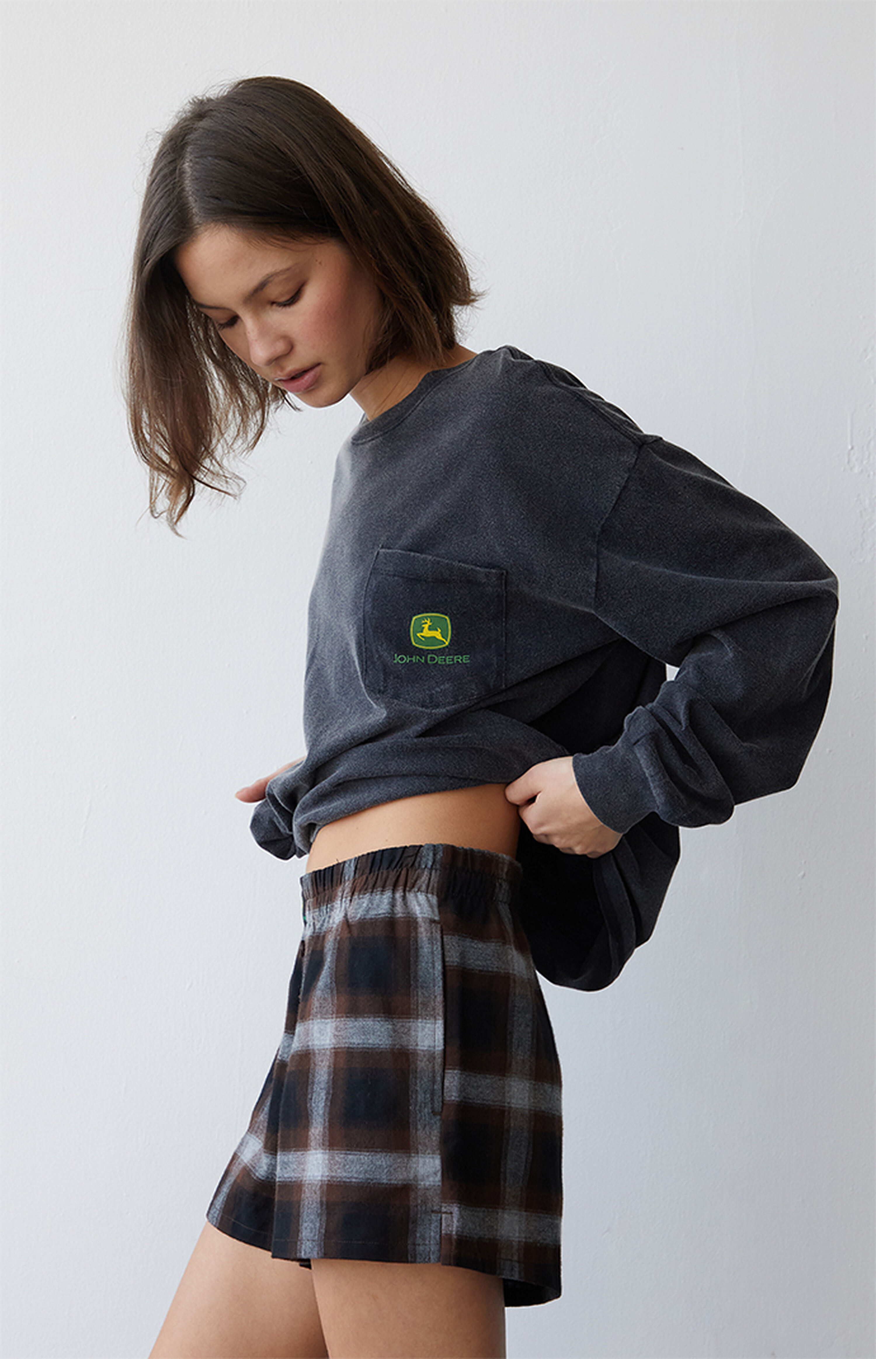 JOHN DEERE Plaid Low Rise Boxer Shorts | PacSun