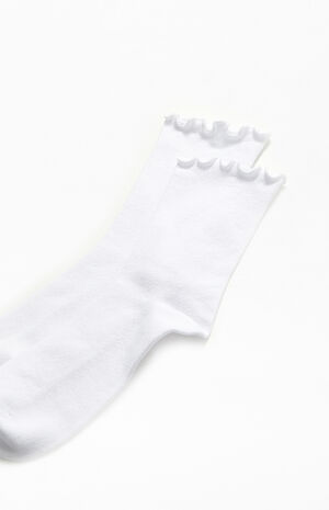 John Galt White Ruffle Socks | PacSun