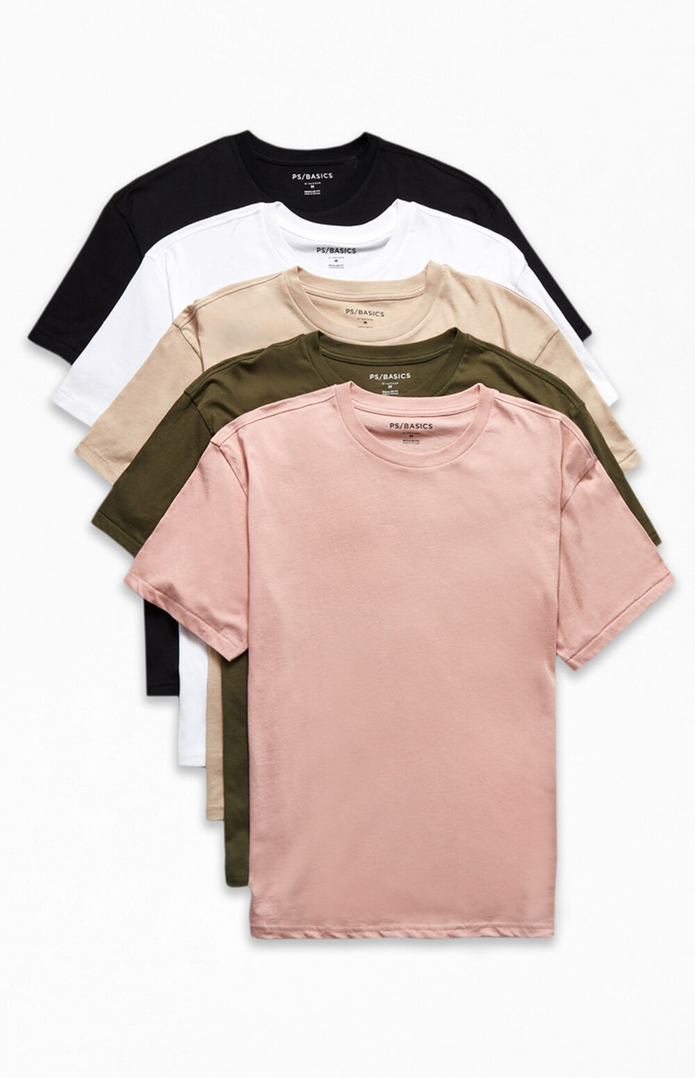 PS Basics Five Pack Regular T-Shirt | PacSun PS Basics Five Pack Regular T-Shirt | PacSun