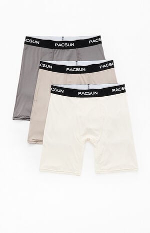 Pacsun 3 Pack Warm Grey Boxer Briefs | PacSun