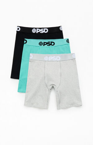 PSD Underwear 3 Pack Sea Core Boxer Briefs | PacSun