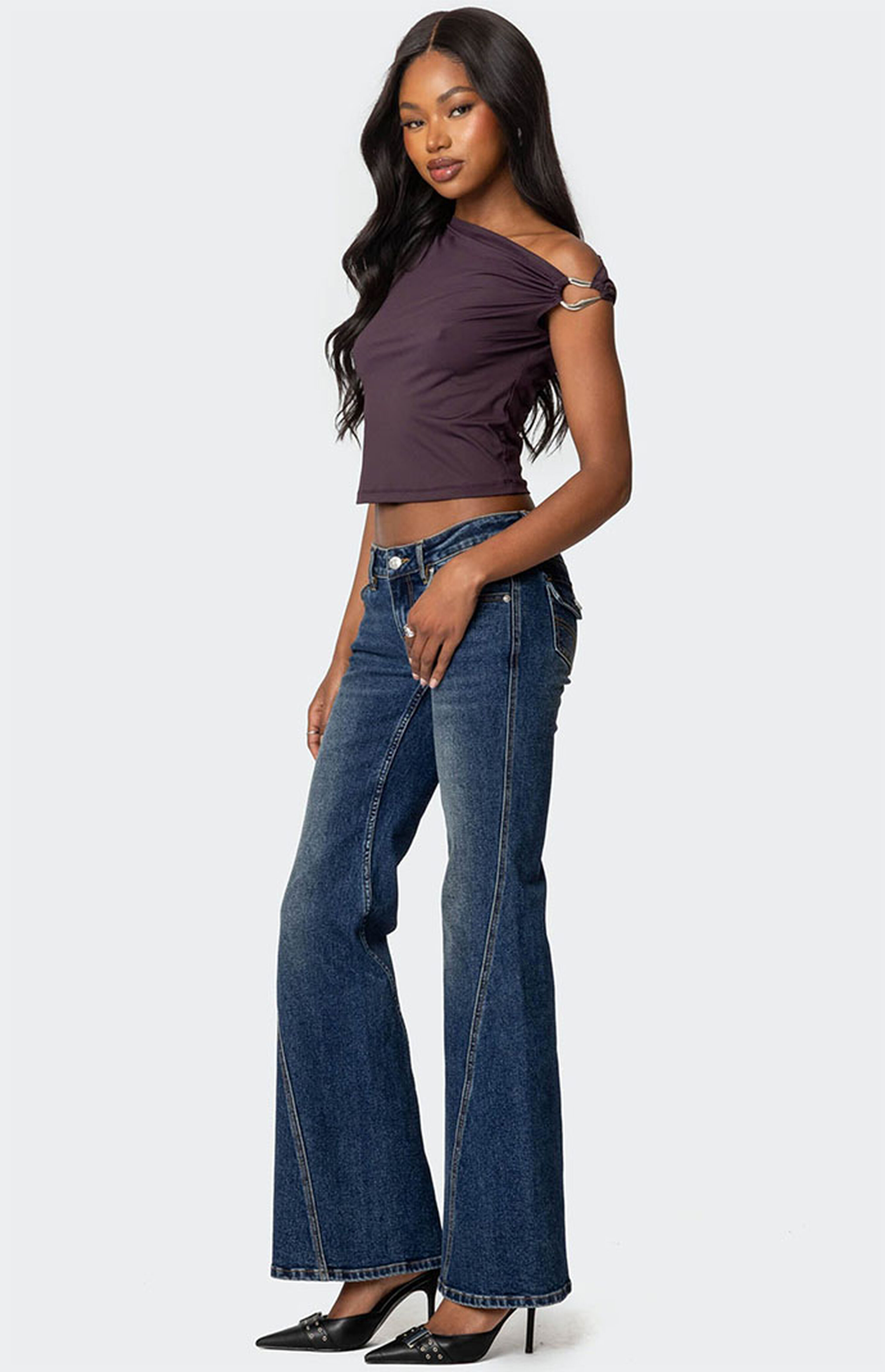 Edikted Abstract Metal Ring Asymmetric Top | Pacsun