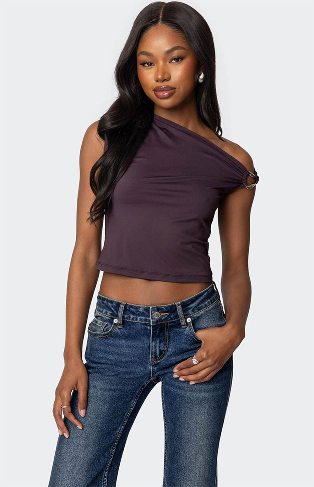 Edikted Abstract Metal Ring Asymmetric Top | Pacsun