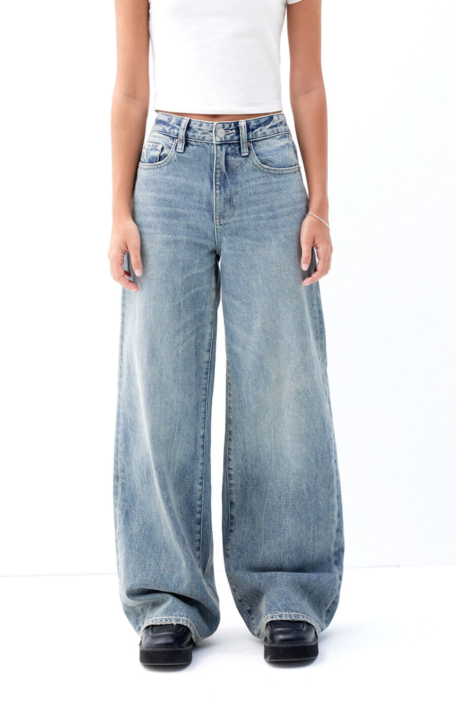 Pacsun Jessie Medium Indigo High Waisted Baggy Jeans | PacSun