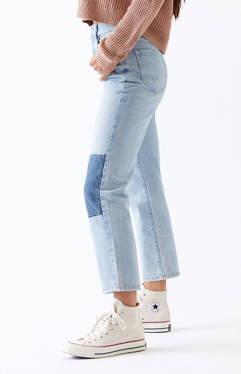 Pacsun Light Knee Panel High Waisted Straight Leg Jeans | PacSun