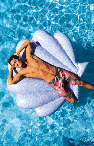 giant oyster shell pool float