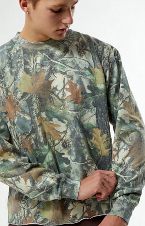 Pacsun Camo Cropped Long Sleeve T-Shirt | PacSun