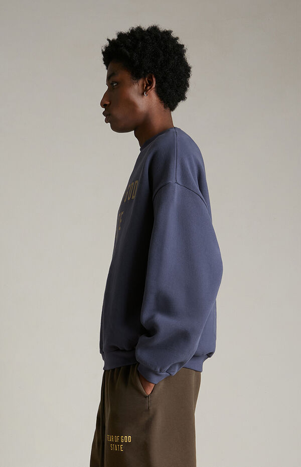 Fear of God ESSENTIALS Marine Heavy Fleece Crew Neck Sweatshirt | Pacsun