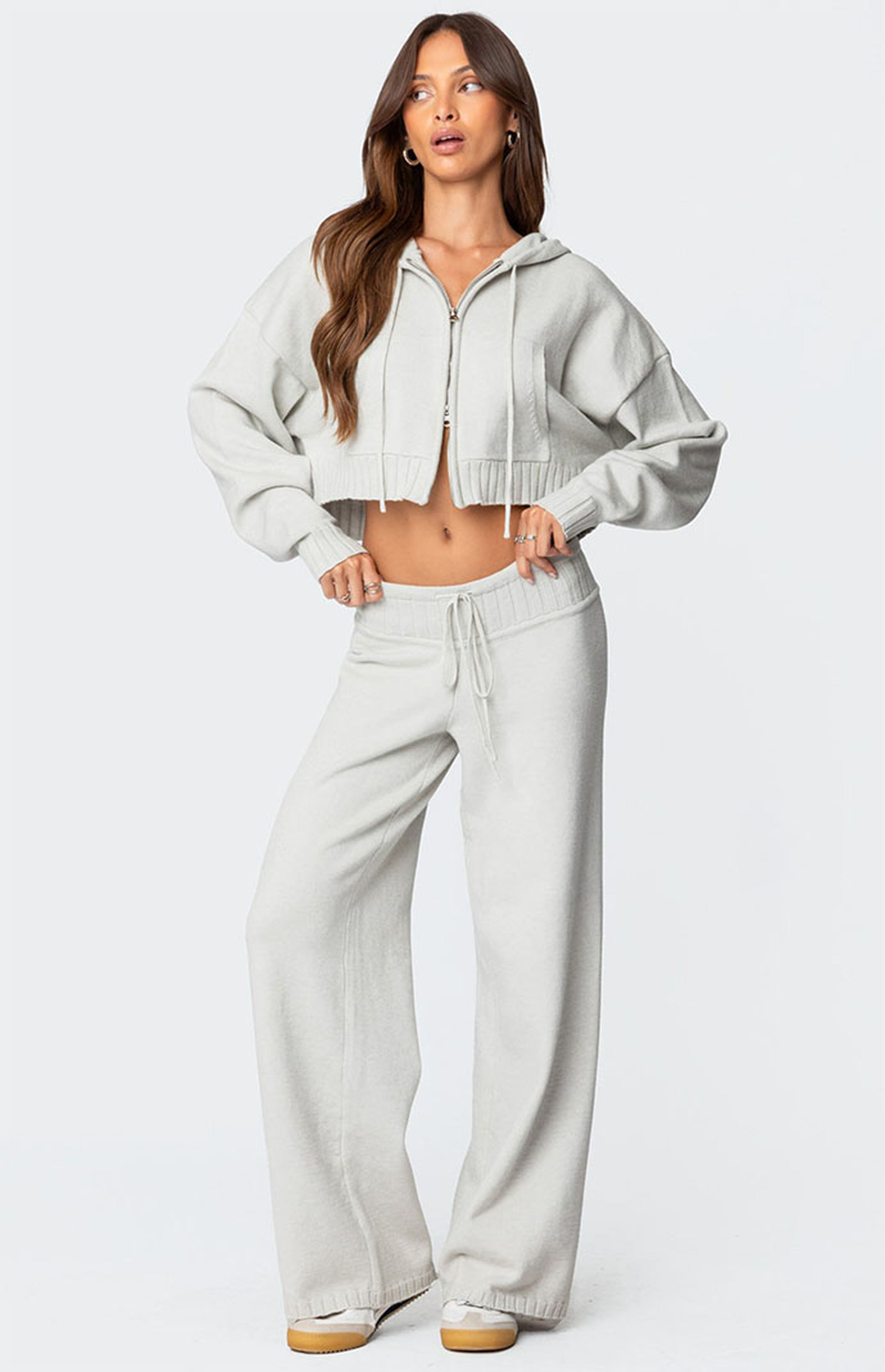 Edikted Russell Straight Leg Knit Pants | PacSun
