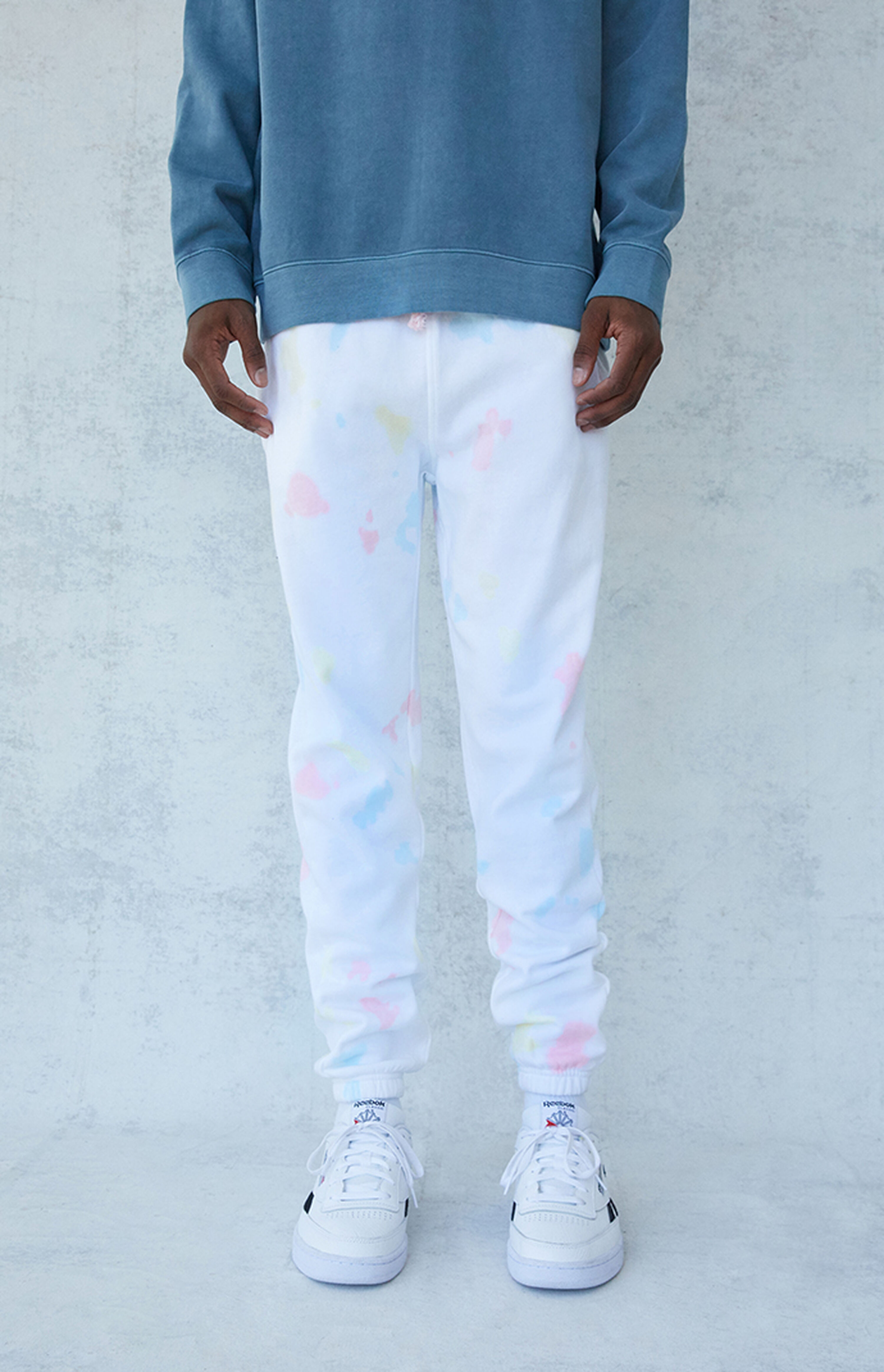 Pacsun Multi-colored Tie Dyed Fleece Sweatpants | Pacsun