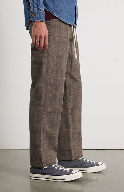 Pacsun Brown Plaid Trouser Pants | PacSun