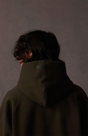 Fear of God ESSENTIALS Off Black Hoodie | PacSun