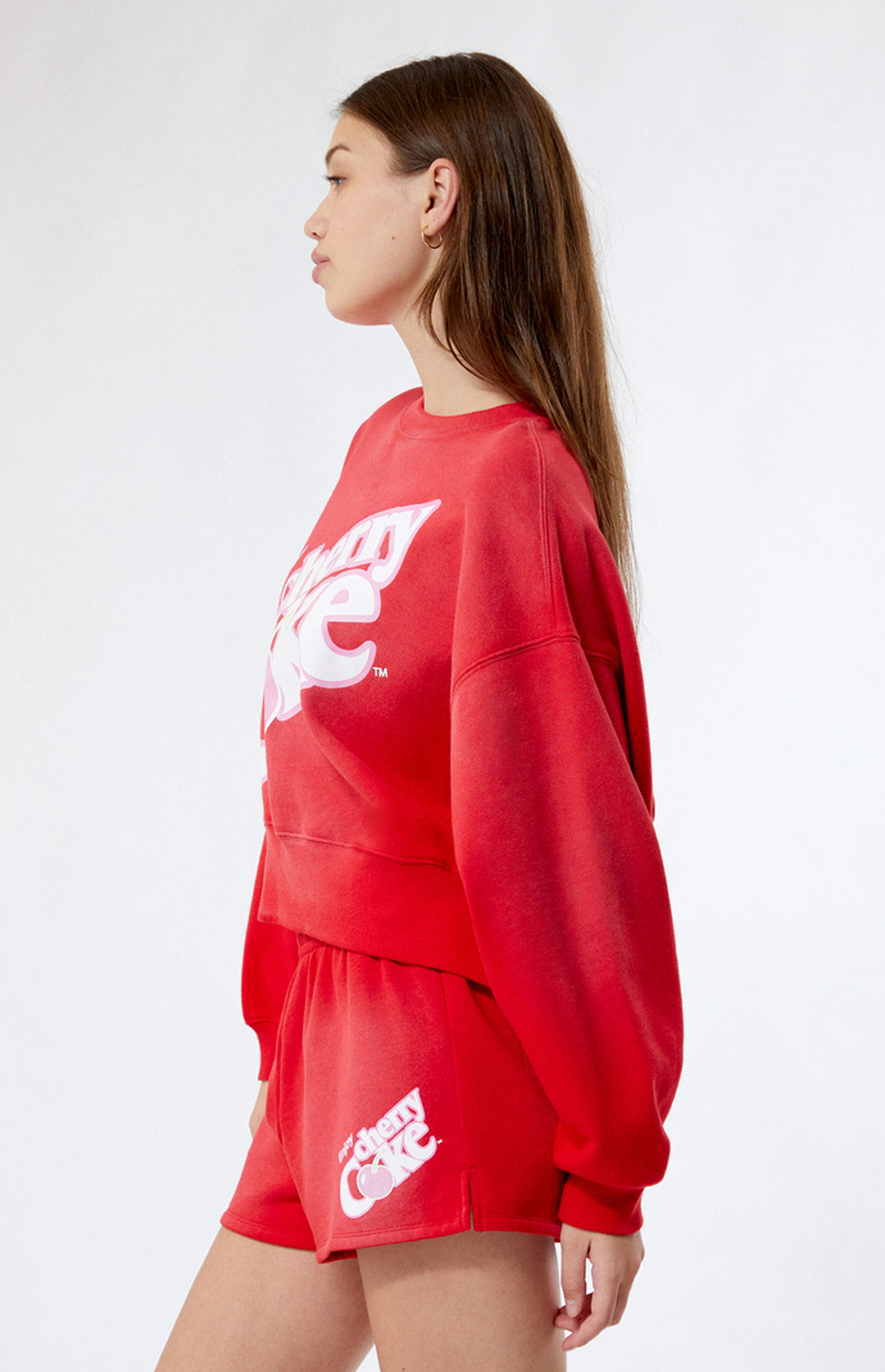 Coca Cola By PacSun Cherry Coke Boxy Crew Neck Sweatshirt | Pacsun