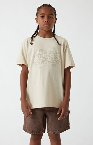 PacSun Kids Tan Pacific Sunwear Bubble Font T-Shirt | PacSun