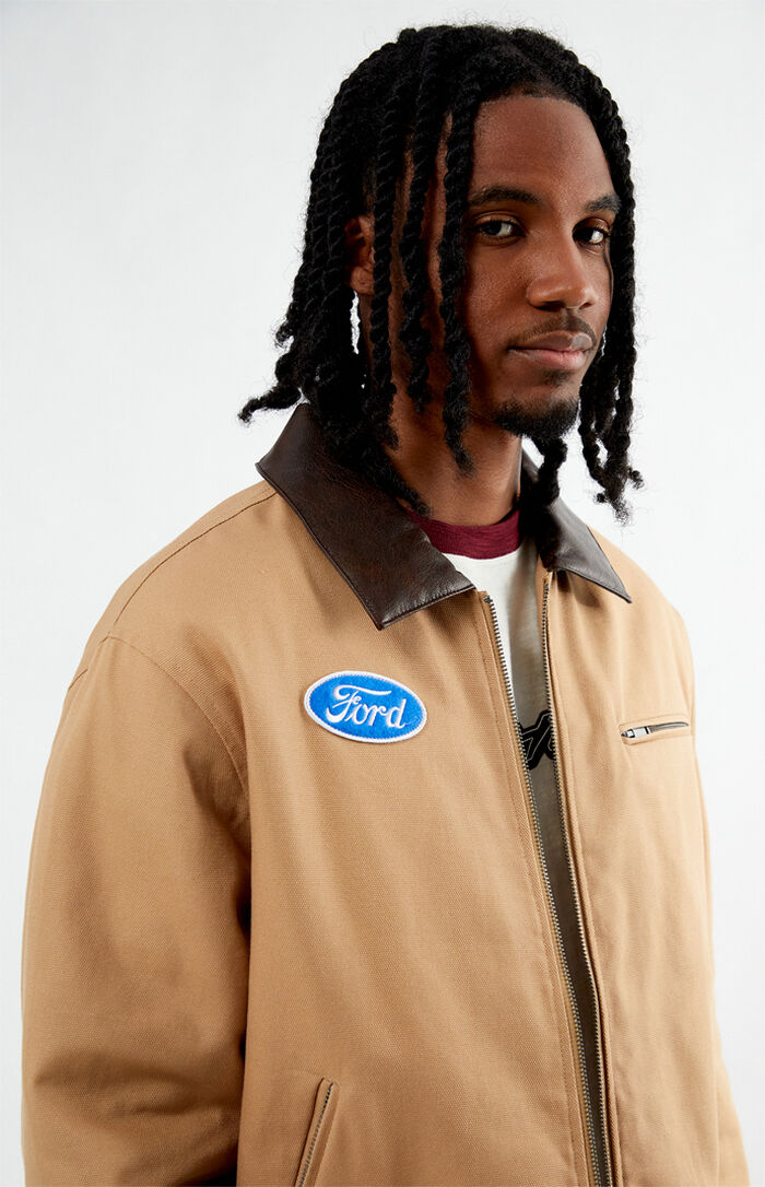 FORD Tan Canvas Gas Jacket | Pacsun