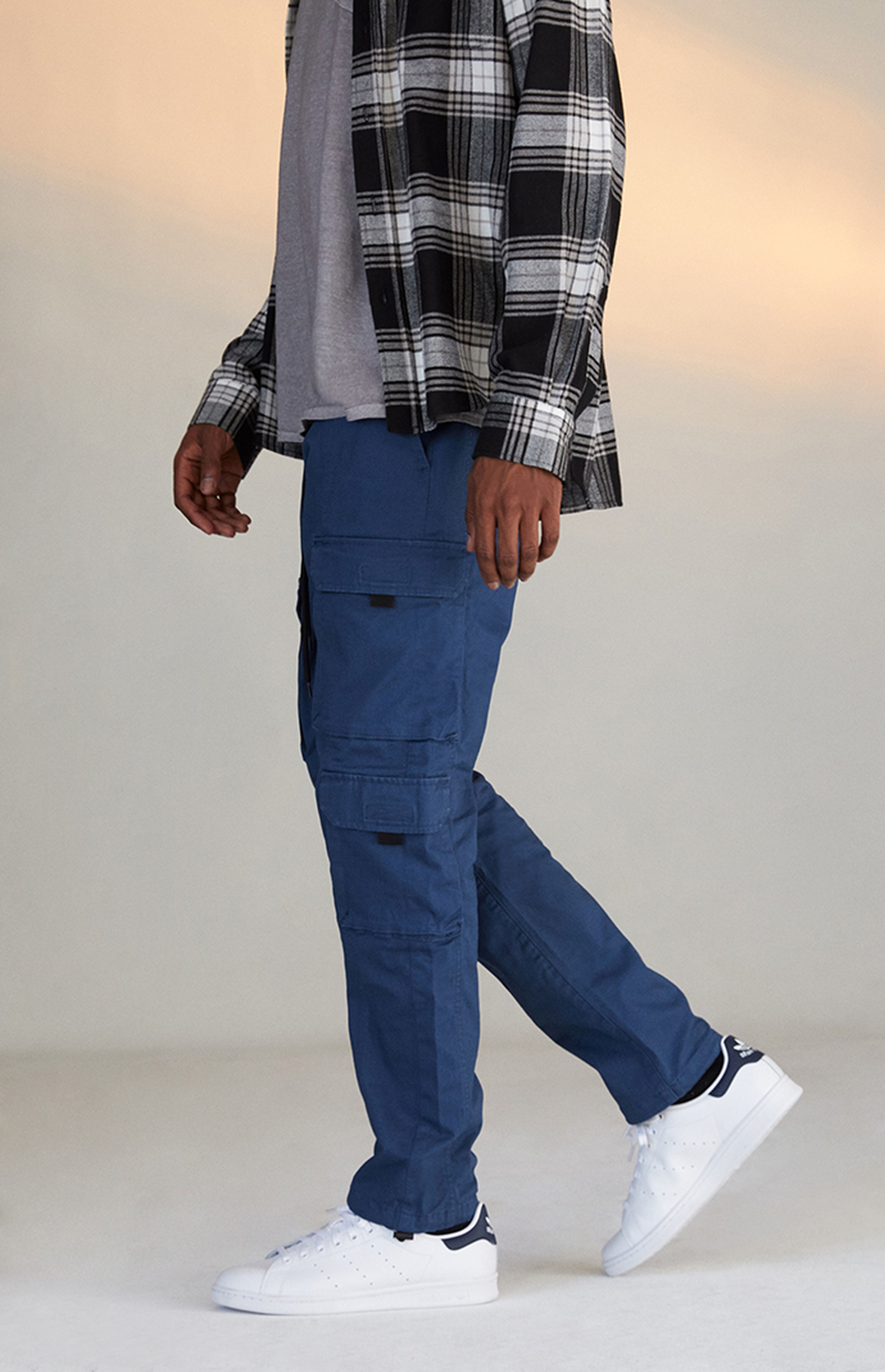 Pacsun Insignia Blue Cotton Cargo Pants | PacSun