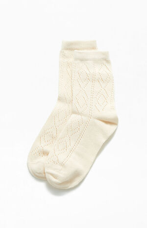 off white knitted socks