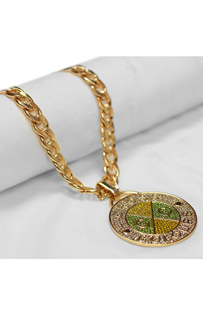 Cross Colours Crystal Medallion Necklace | PacSun