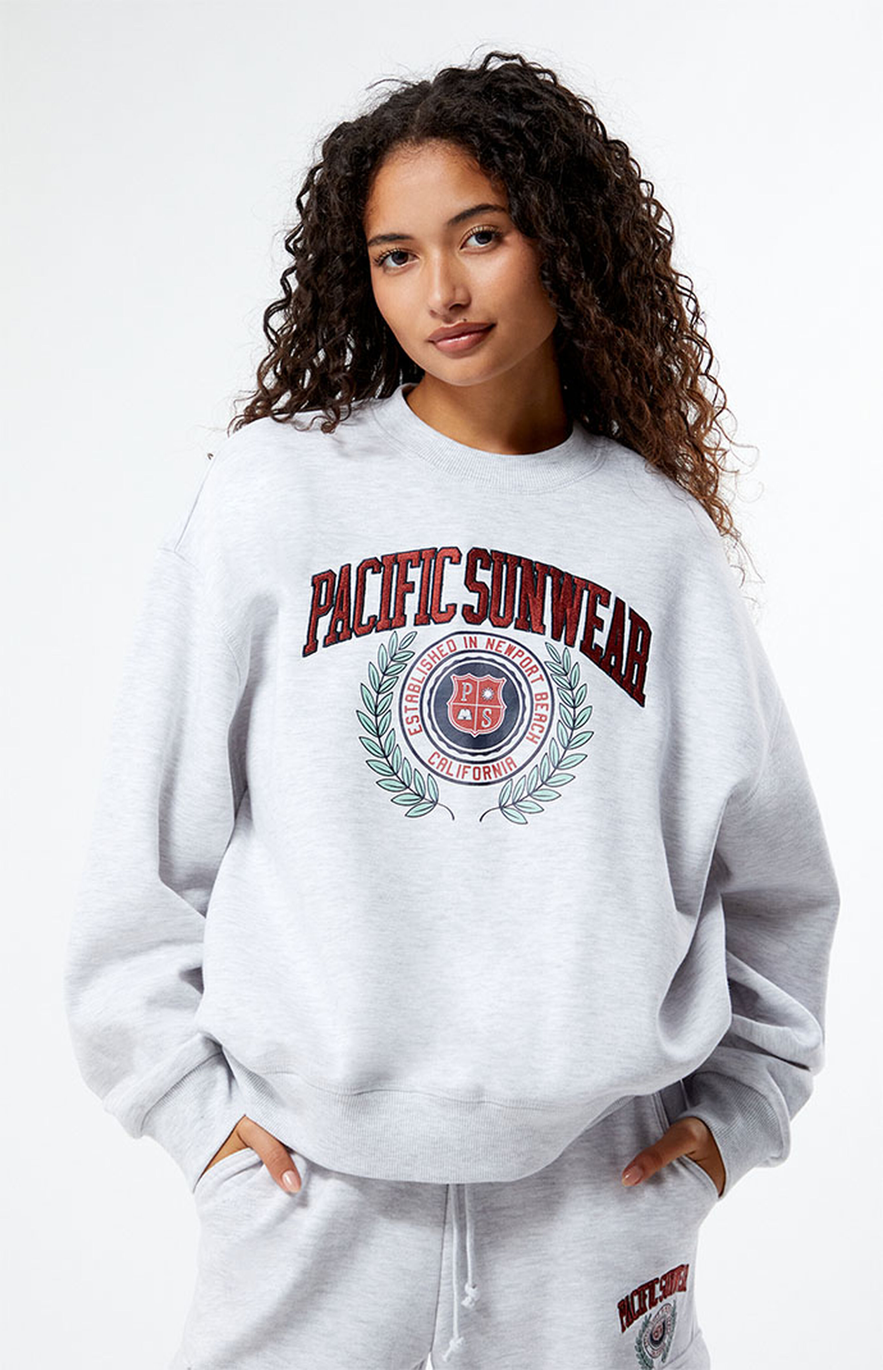 Pacsun Pacific Sunwear Crest Crew Neck Sweatshirt | PacSun
