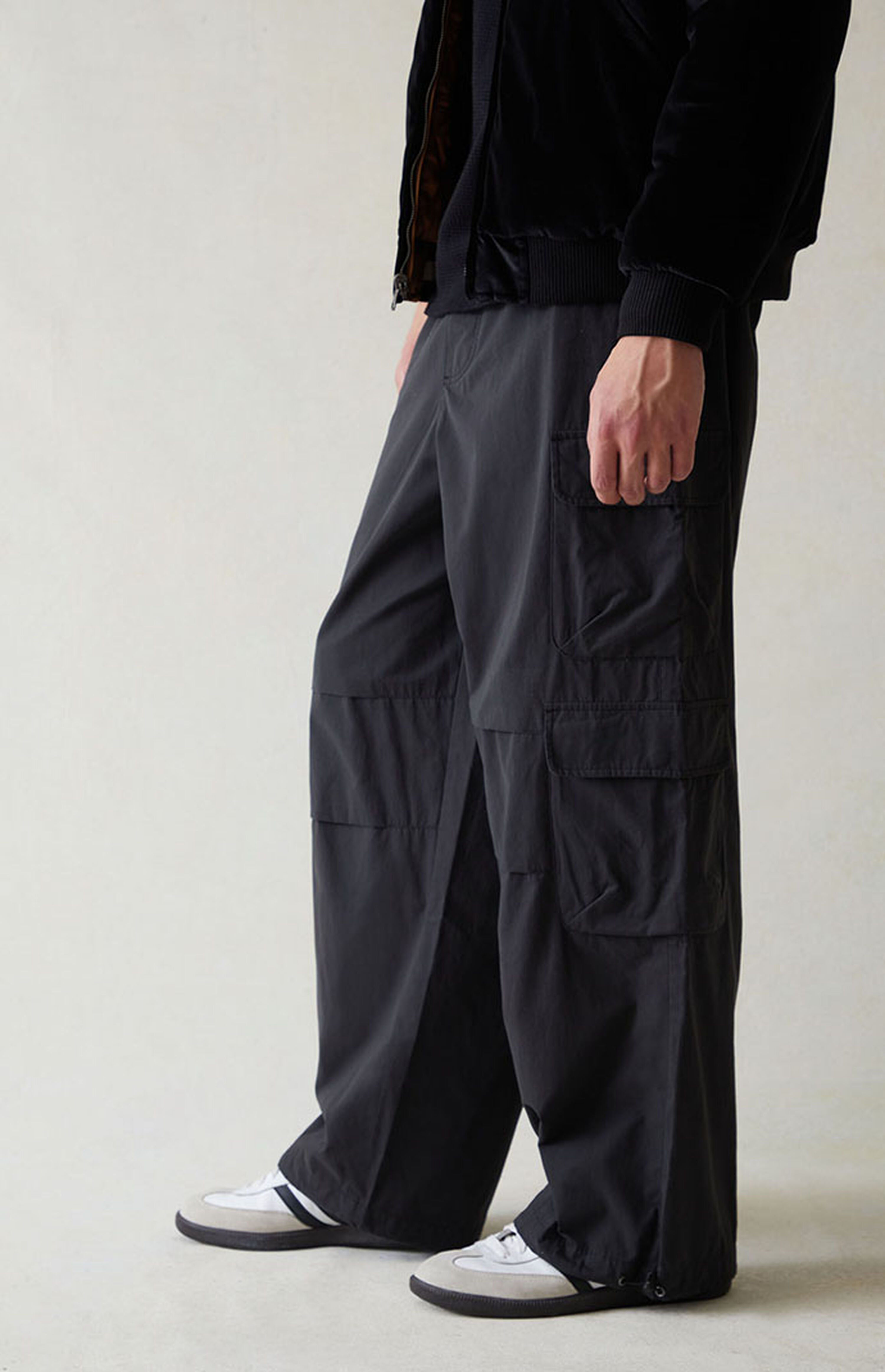Pacsun Canvas Black Parachute Pants | PacSun