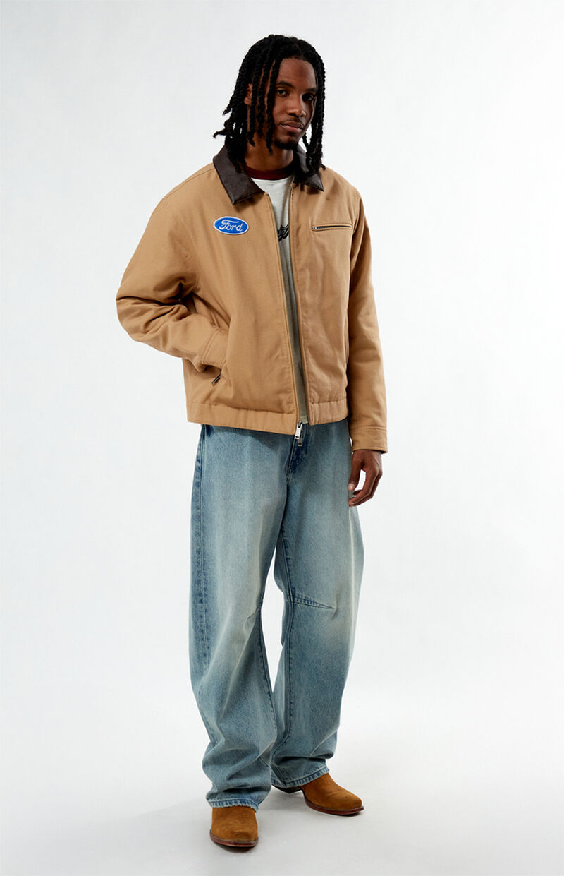 FORD Tan Canvas Gas Jacket | Pacsun