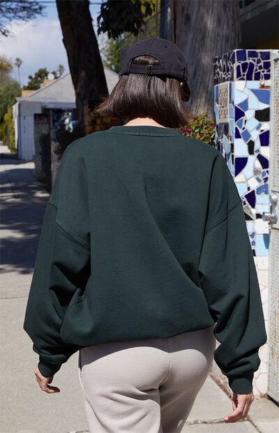 John Galt Green Erica New York Crew Neck Sweatshirt | PacSun