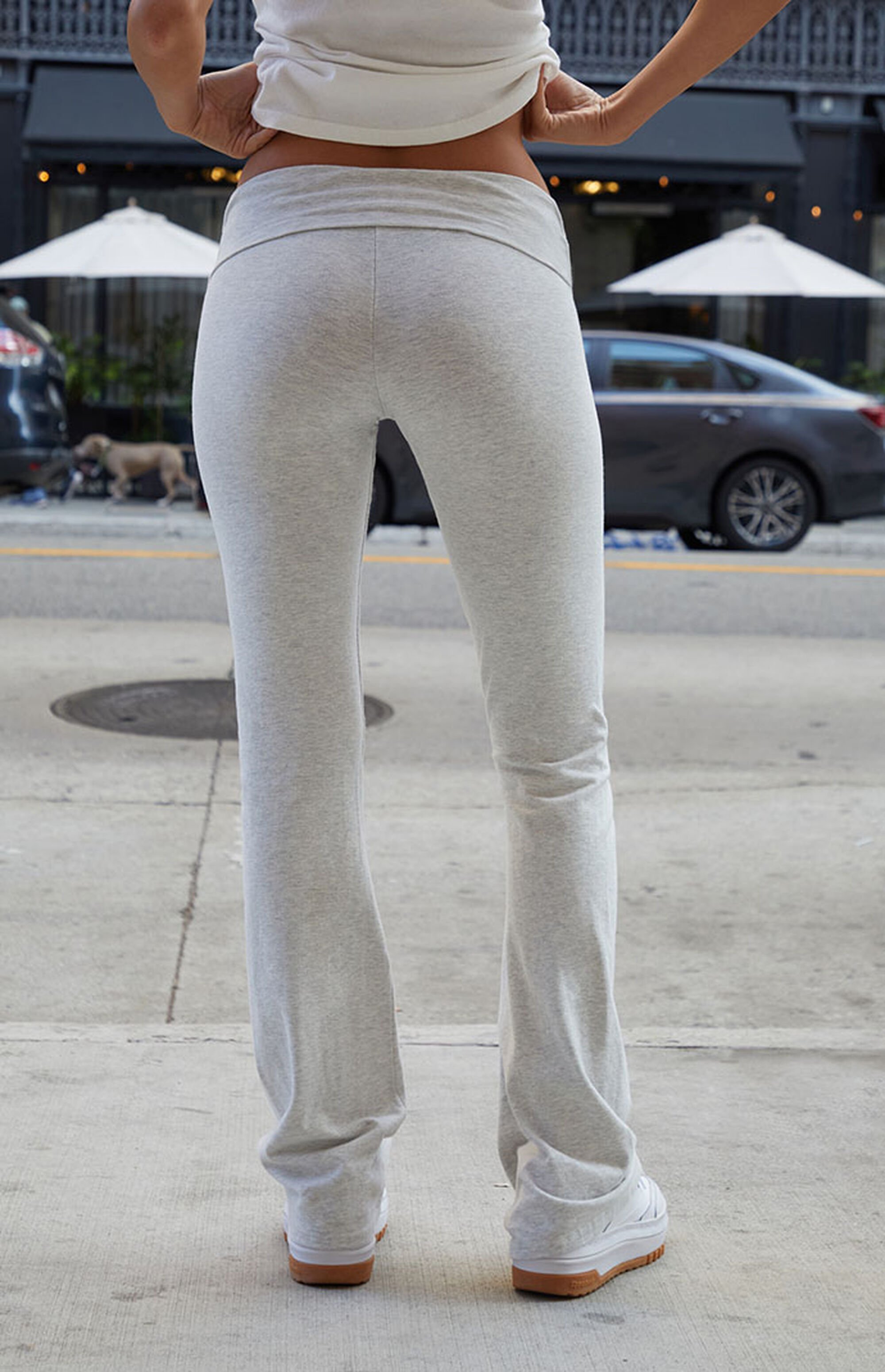 John Galt Light Gray Priscilla Flare Pants | PacSun