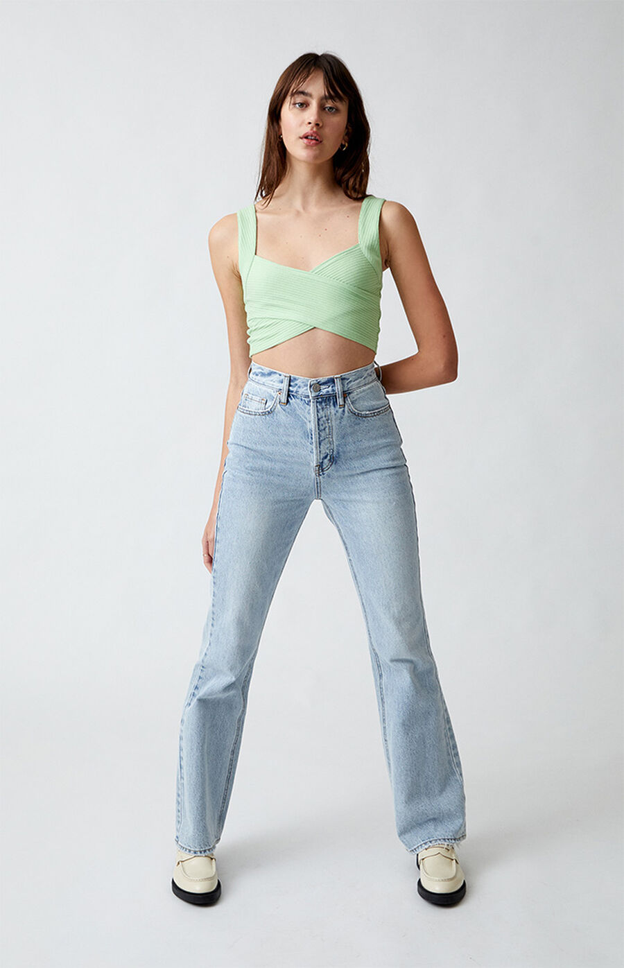 PS Basics by Pacsun Dolphin Surplice Tank Top | Pacsun
