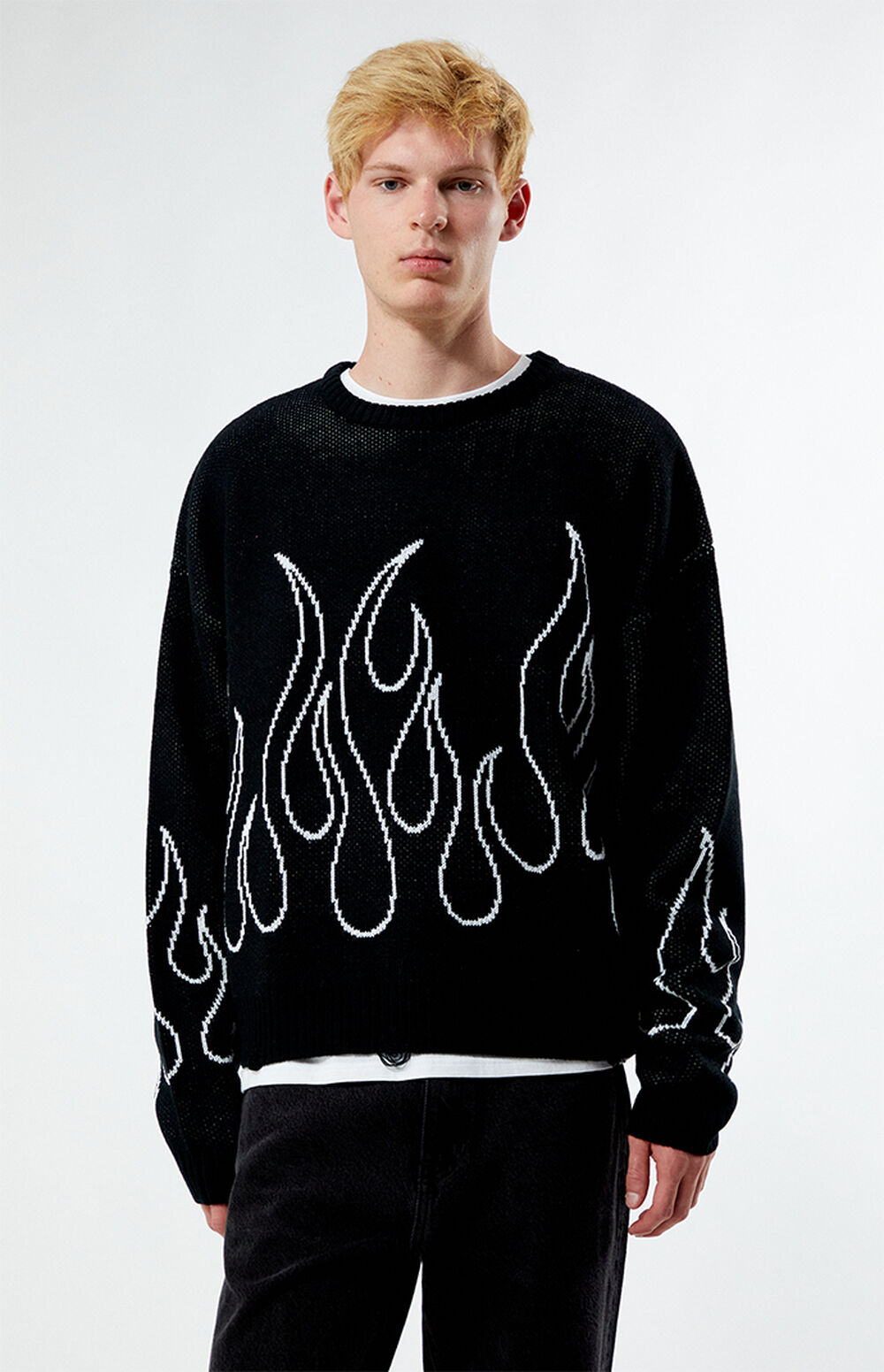 Pacsun Flame Cropped Sweater | Pacsun