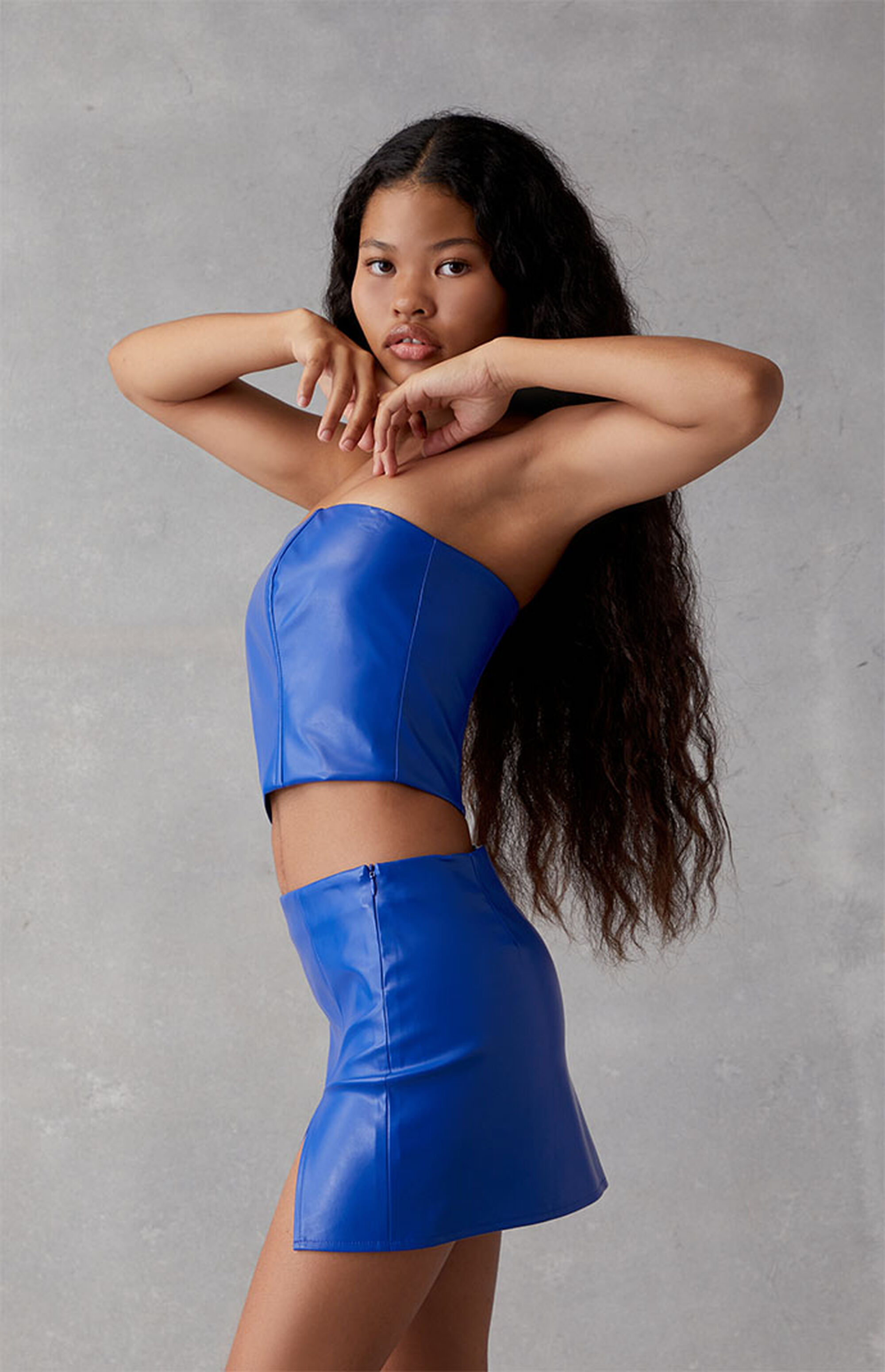 Ryan Destiny x PacSun Ryder Faux Leather Corset Top | Pacsun