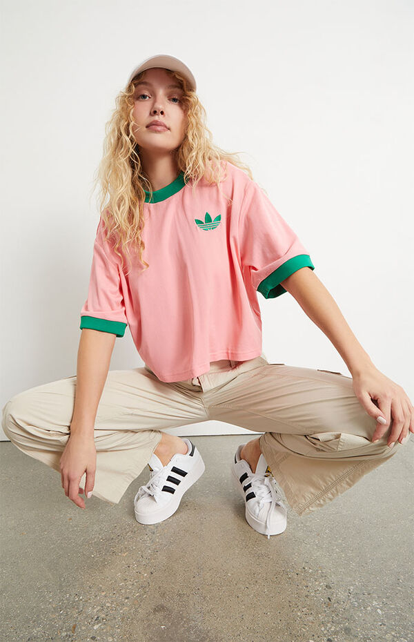 adidas Pink Adicolor Heritage Now Oversized T-Shirt | Pacsun