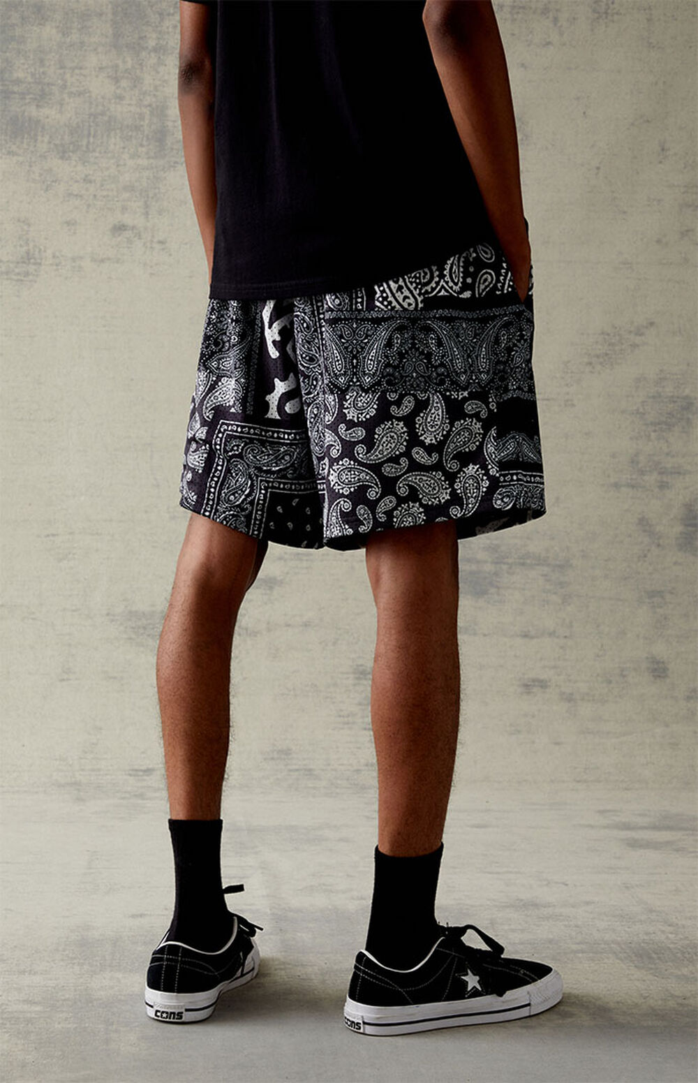 Pacsun Mesh Black Bandana Shorts | Pacsun