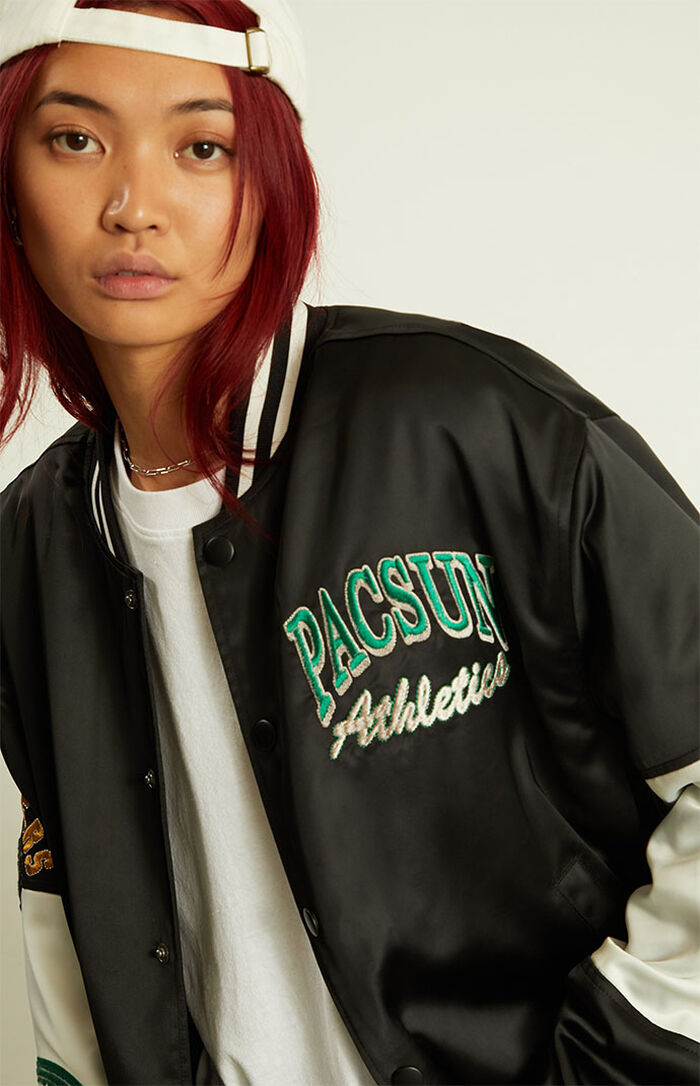 Pacsun Black Athletic Varsity Jacket | PacSun