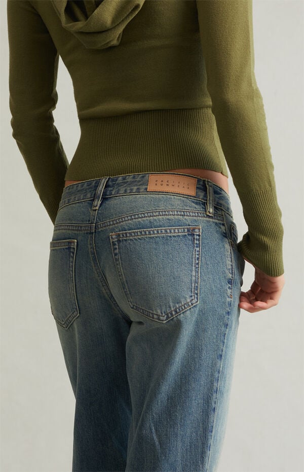 Pacsun Zoe Low Rise Girlfriend Jeans Medium Blue Wash | Pacsun