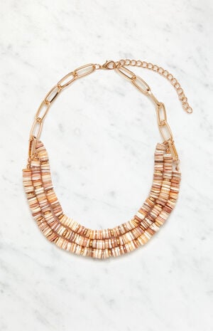 LA Hearts Layered Puka Necklace | PacSun