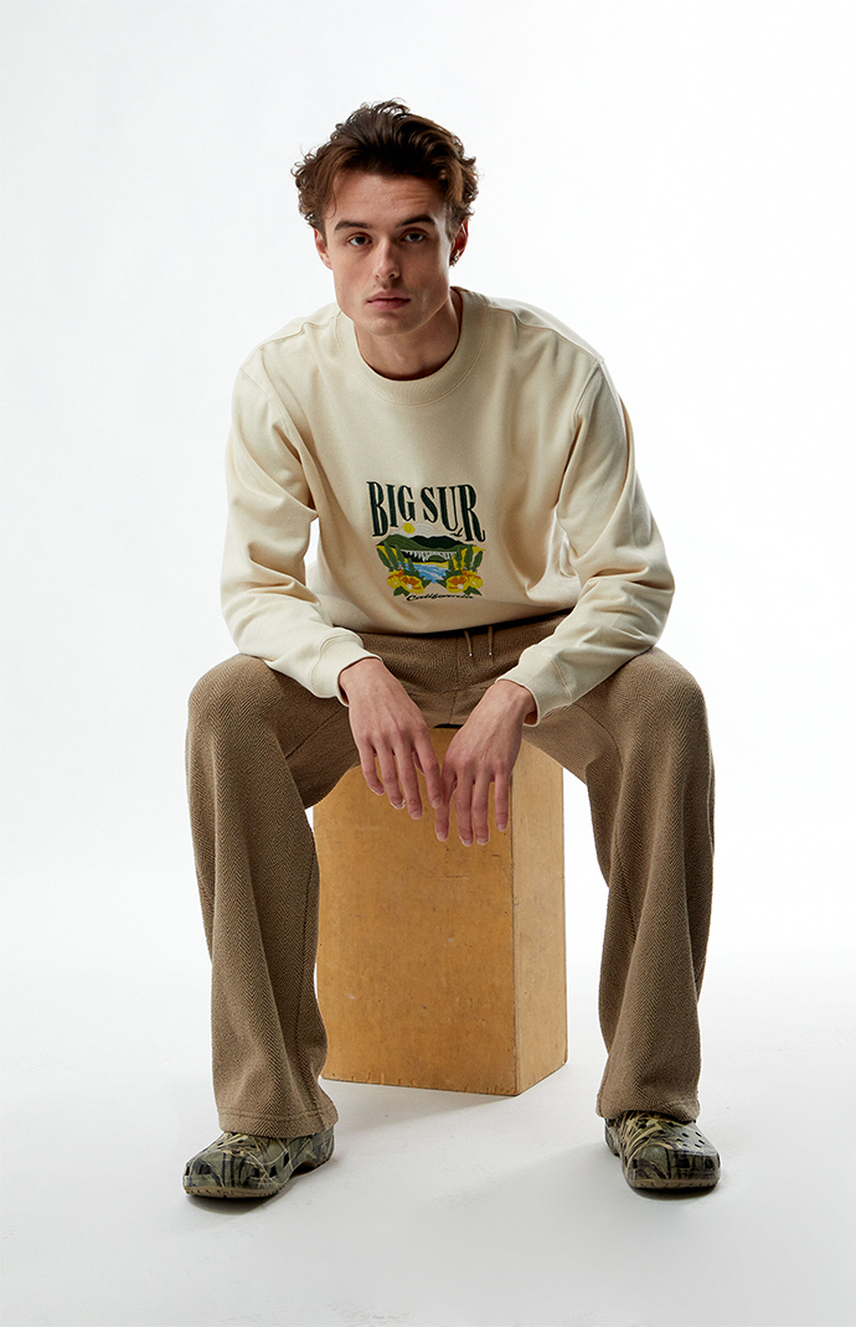 Pacsun Big Sur Embroidered Crew Neck Sweatshirt | Pacsun