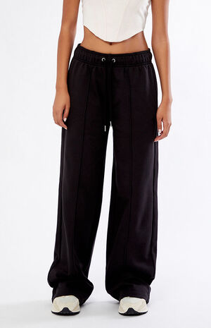 Champion Black Classic Fleece Wide Leg Sweatpants | PacSun