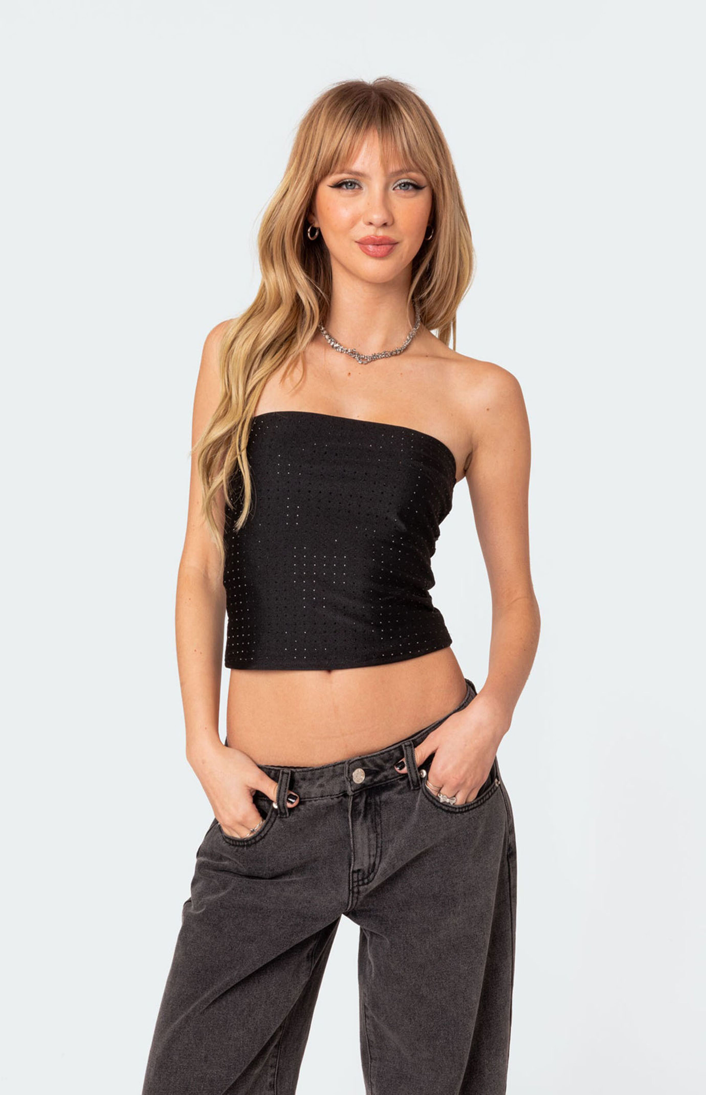 Edikted Soul Rhinestone Tube Top | PacSun