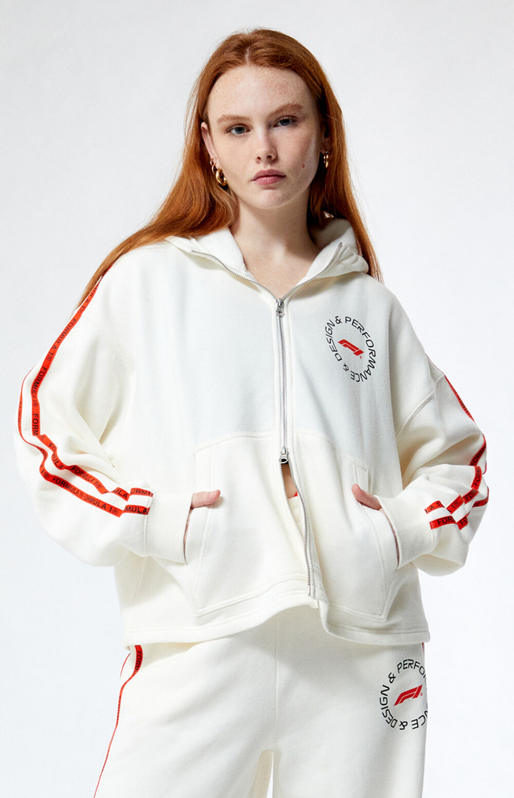 Formula 1 x PacSun Eco Side Stripe Double Zip Hoodie | PacSun