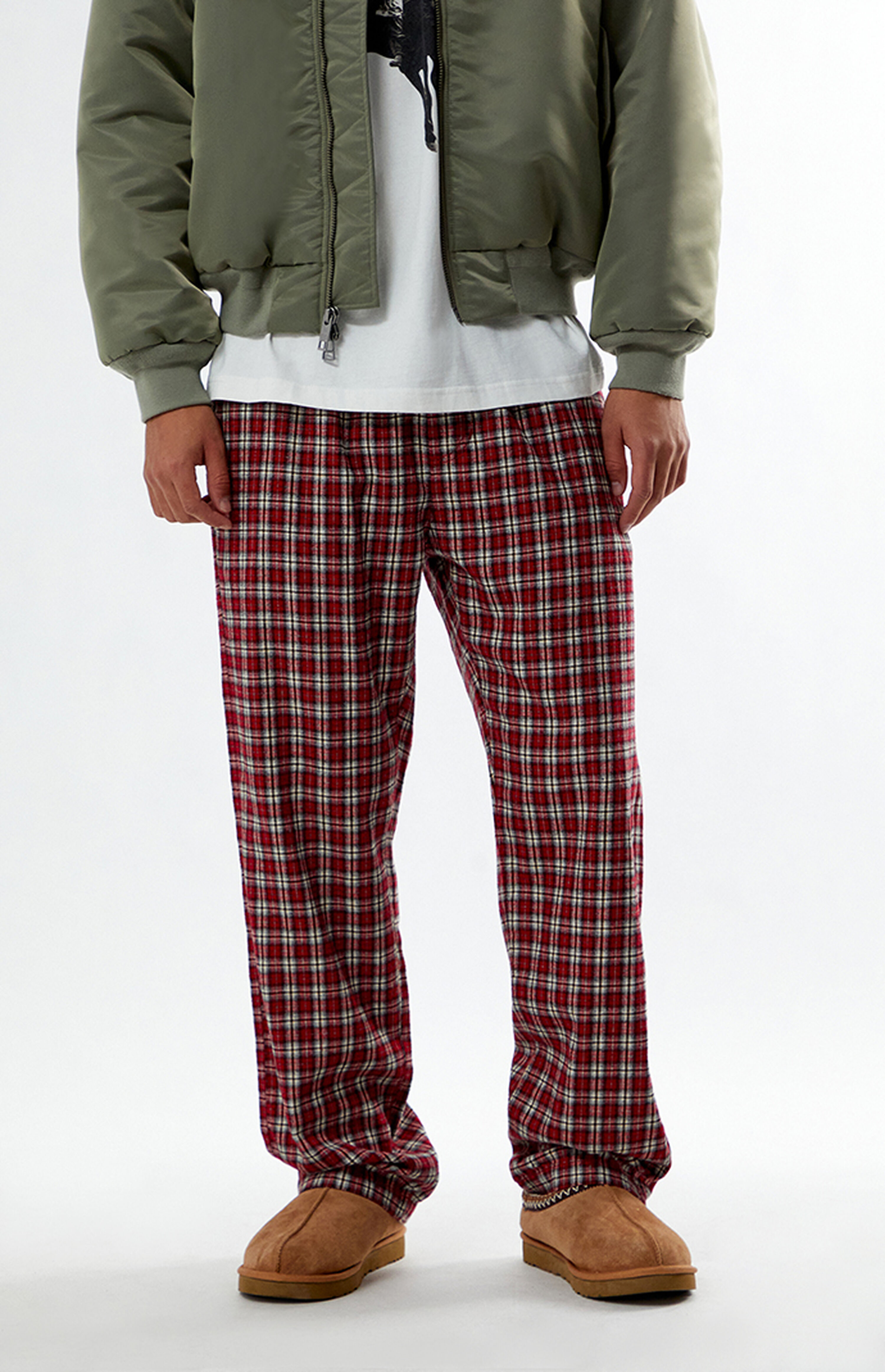 Pacsun Red Plaid Pajama Pants | Pacsun