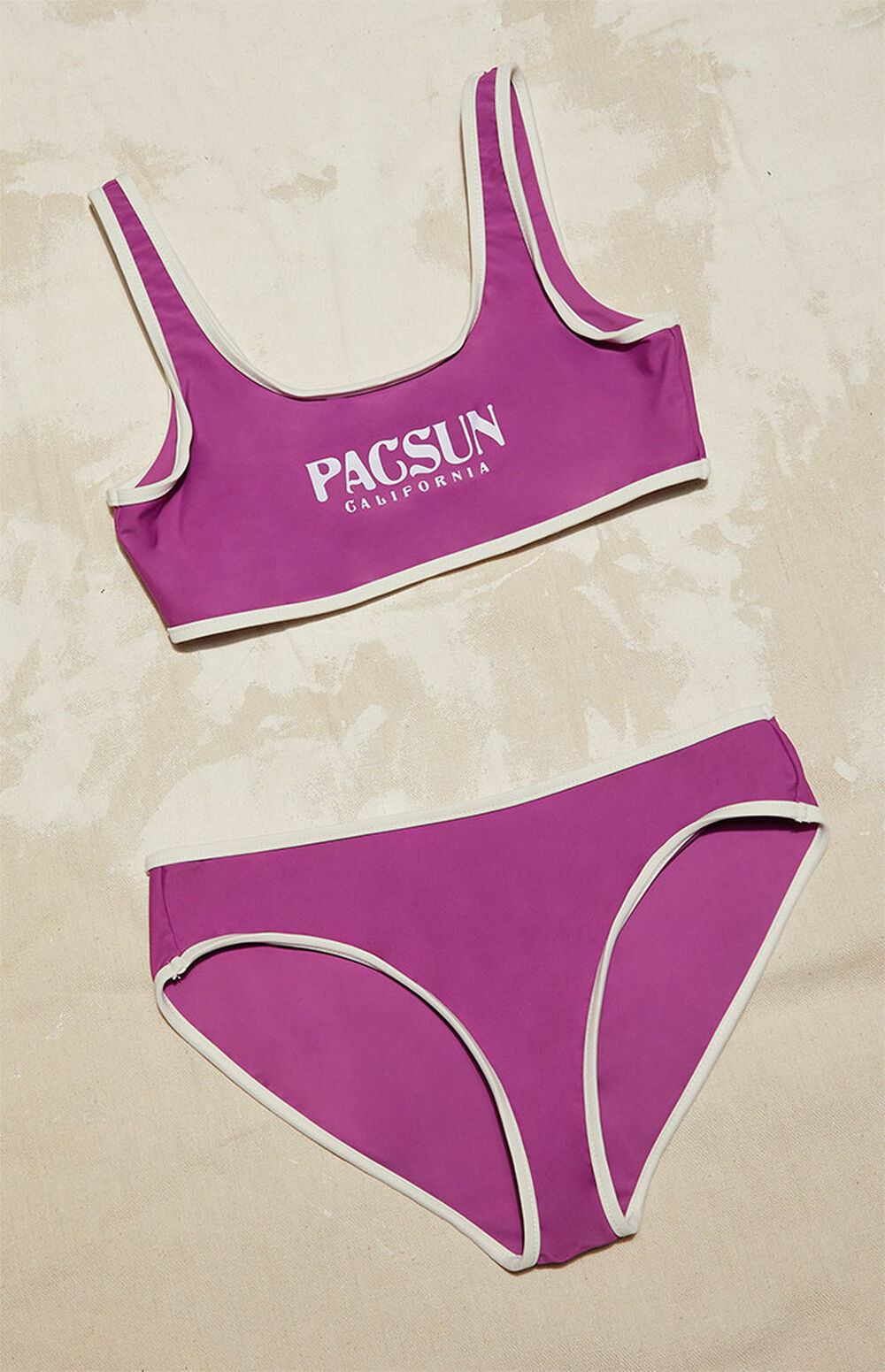 Pacsun Kids Purple California Bikini Top & Bottom Set | Pacsun