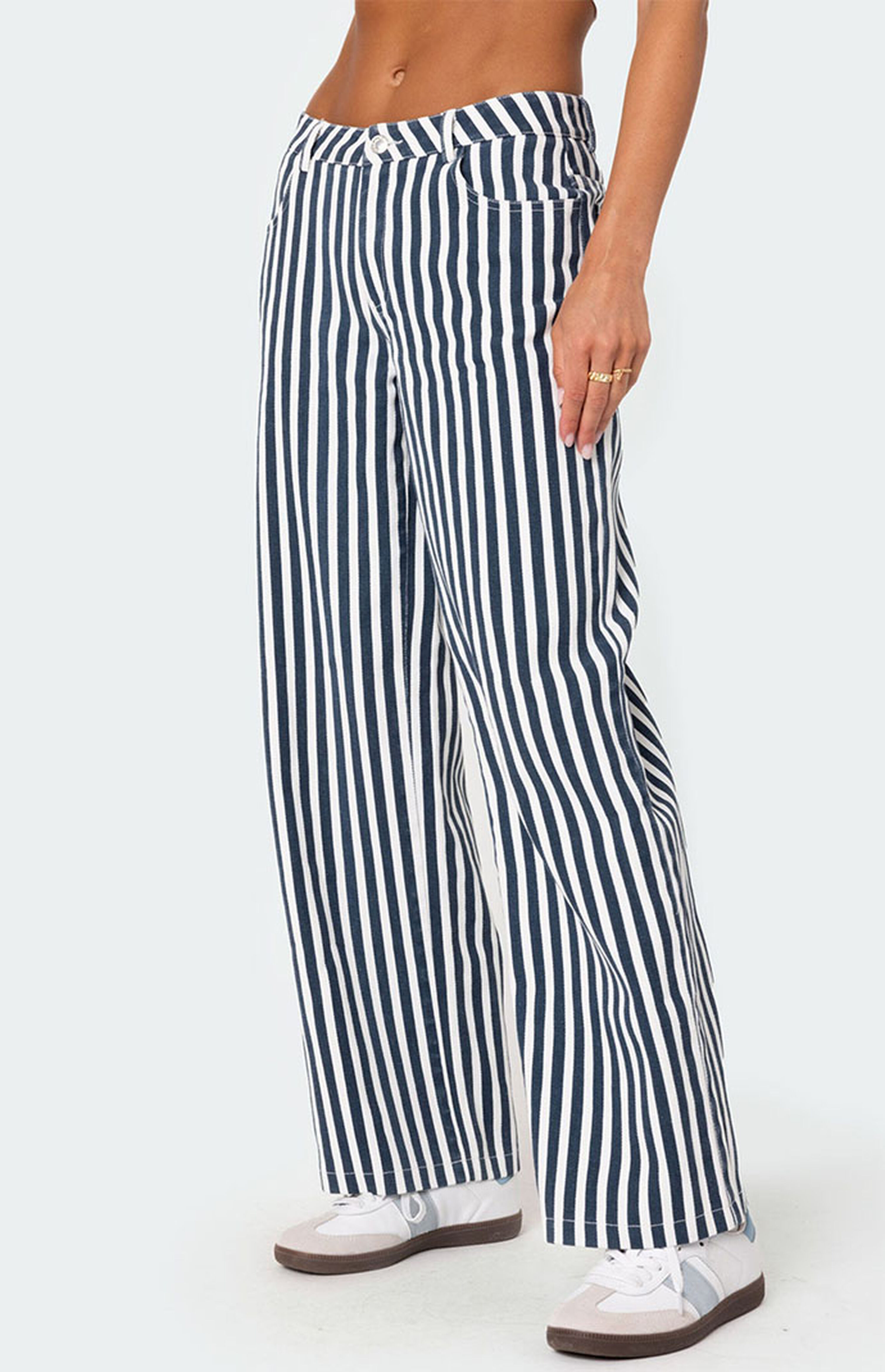 Edikted Striped Low Rise Jeans | PacSun