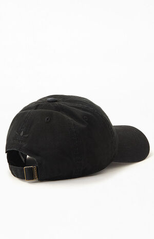 adidas Black Relaxed Strapback Hat | PacSun