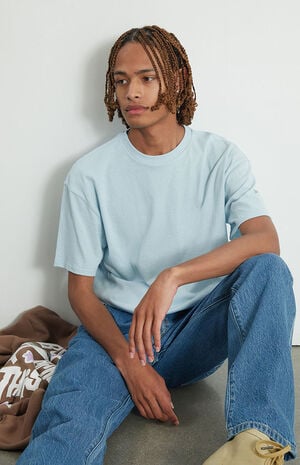 PS Basics Light Blue Reece Regular T-Shirt | PacSun