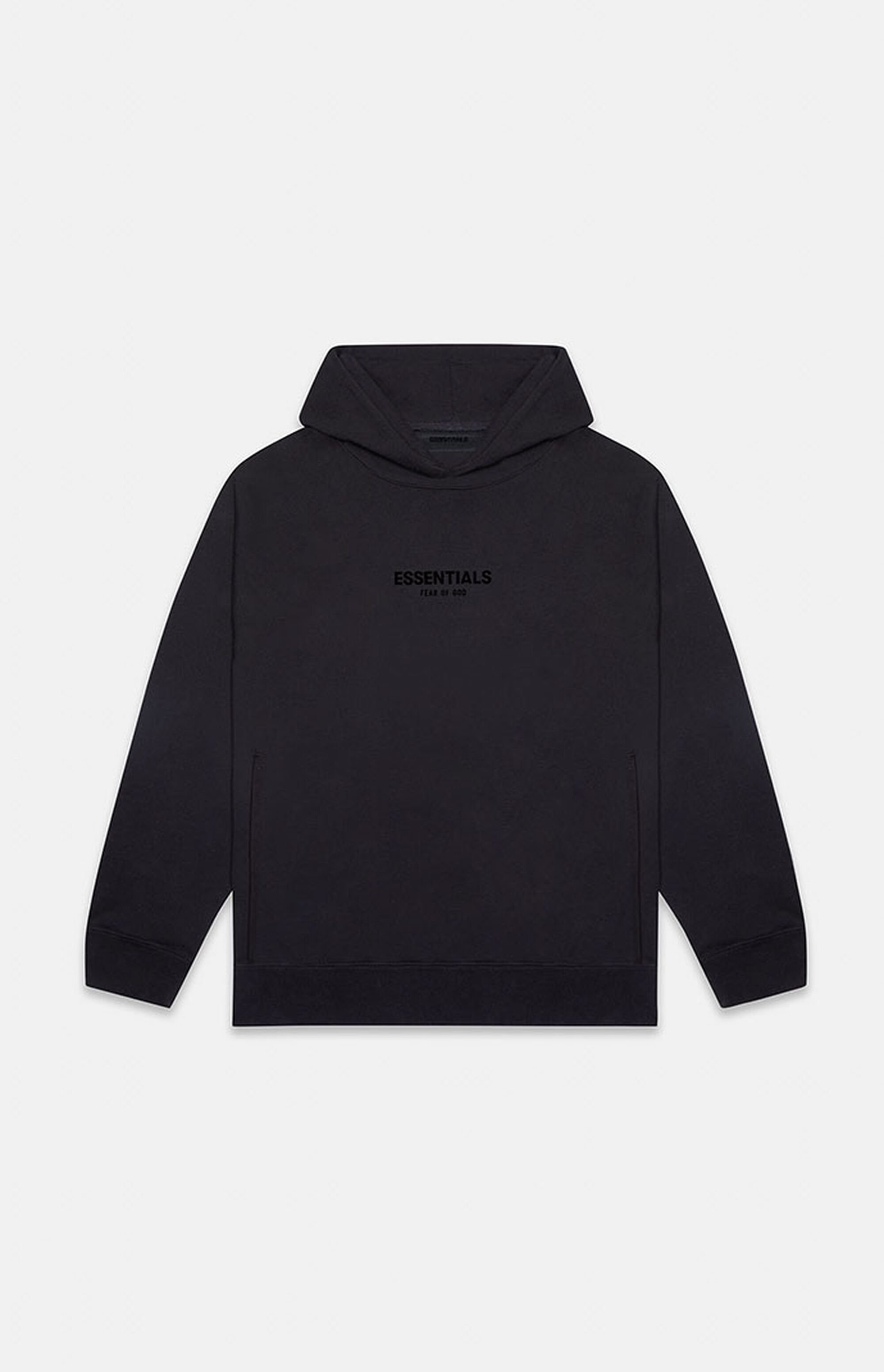 Fear of God ESSENTIALS Jet Black Hoodie | PacSun