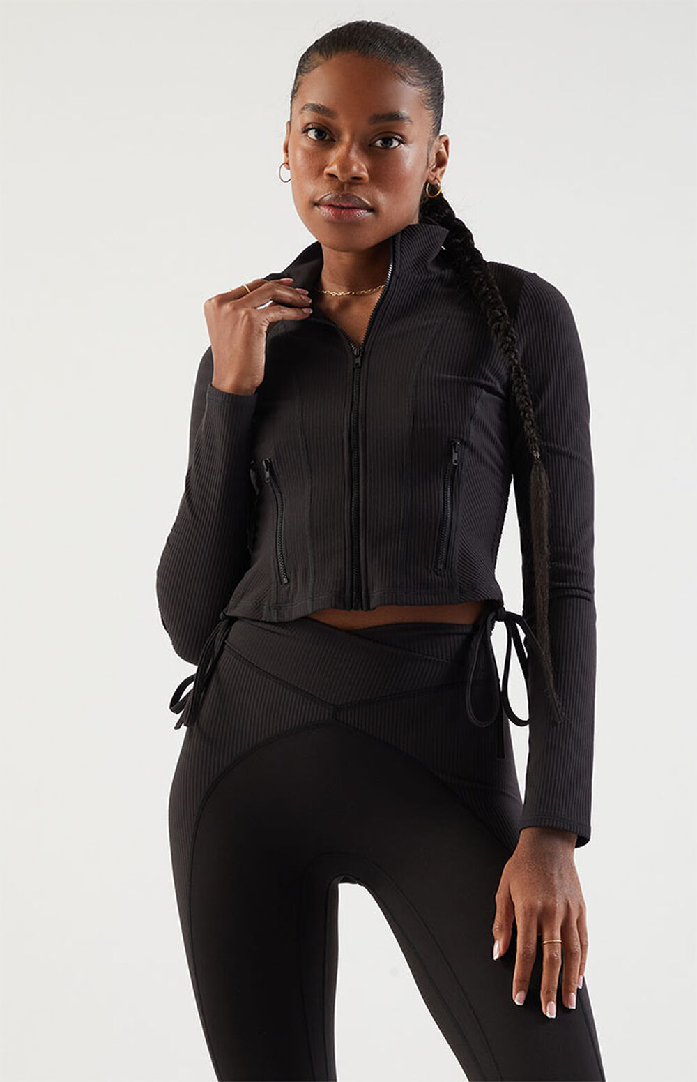 PAC 1980 PAC GRIP Black Active Cinched Free Form Jacket | PacSun
